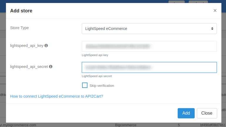 How to connect Lightspeed to API2Cart? - API2Cart